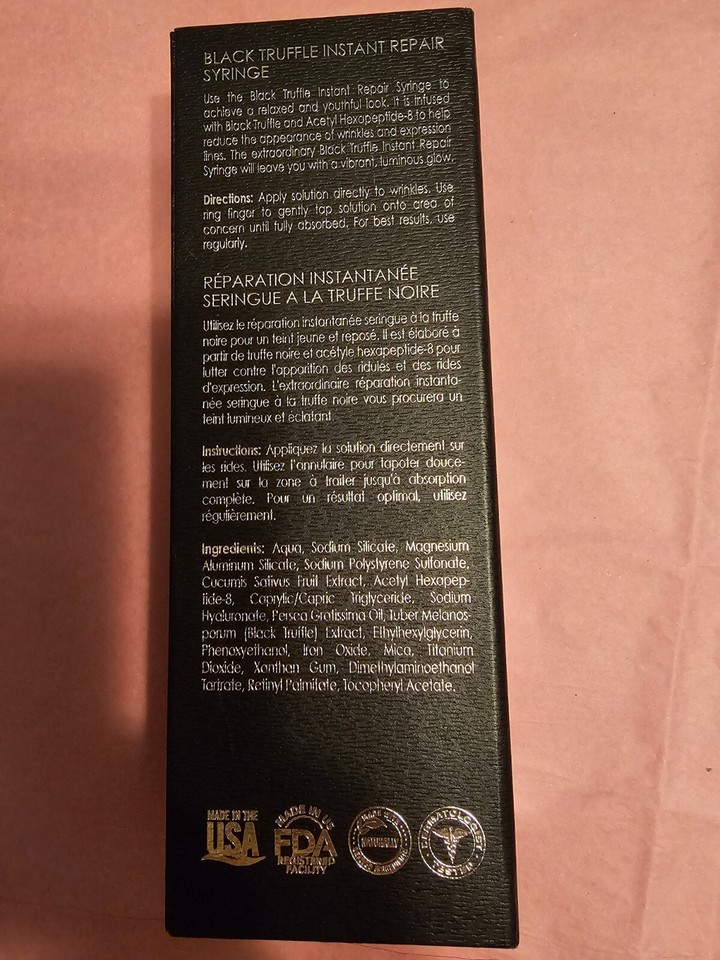 Truffoire Black Truffle Instant Repair Syringe 12g 858177006529| eBay