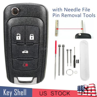 4 Button Remote Control Flip Key Fob Case for GMC Terrain 2010 -2018 ...