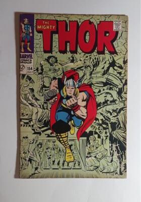 MIGHTY THOR #154 JULY 1968 MARVEL COMICS FIRST MANGOG ULIK APP FINE + 6 ...