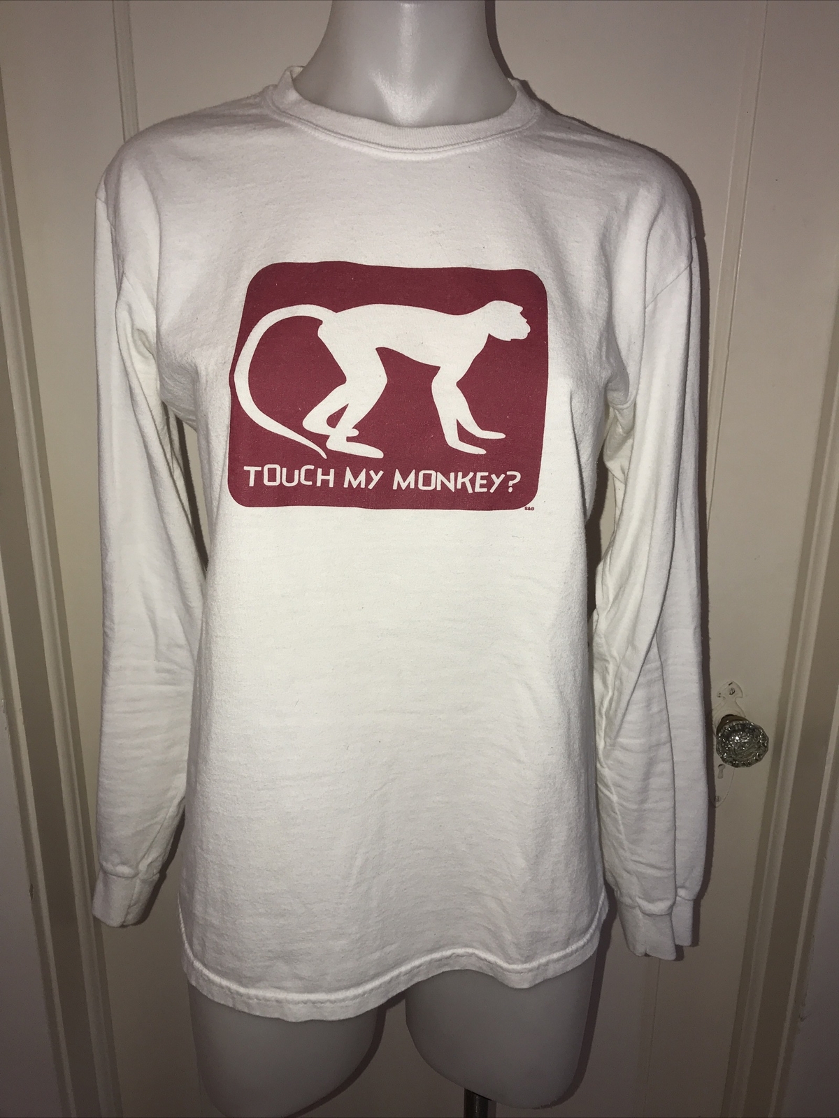 Touch My Monkey Box Logo Long Sleeve T-Shirt Size S | eBay
