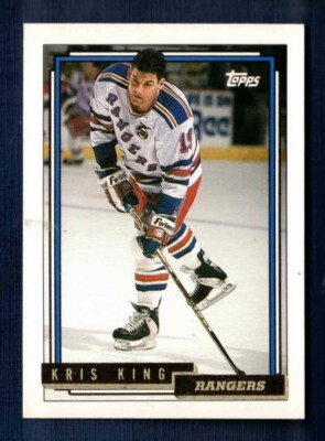 1992-93 Topps Gold Kris King #509 New York Rangers MINT | eBay