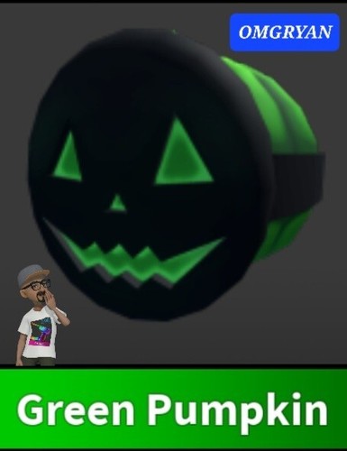 Roblox Murder Mystery 2 GREEN PUMPKIN W/MASK MM2 godly knives and guns ...