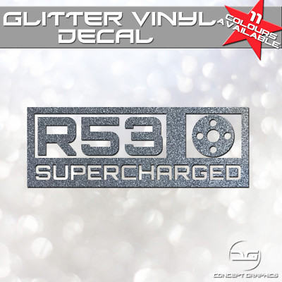 Mini Cooper S R53 Supercharged Badge JCW GP Glitter Car Vinyl Decal ...