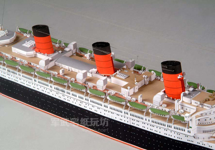 1:400 Scale British Royal Mail Steamer RMS Queen Mary Ocean Liner Paper ...