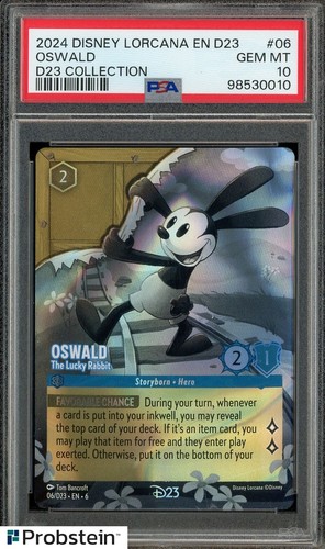 Oswald The Lucky Rabbit D23 PSA 10 Gem Mint 2024 Lorcana | eBay
