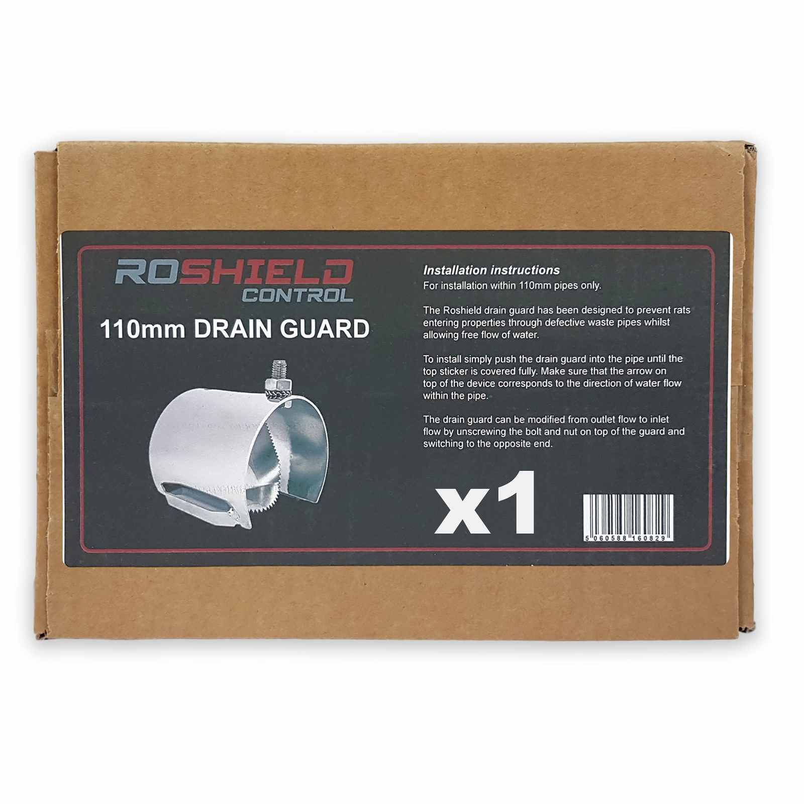 Roshield Stainless Steel 4" Rat Drain Proofing Outlet Rodent Flap ...