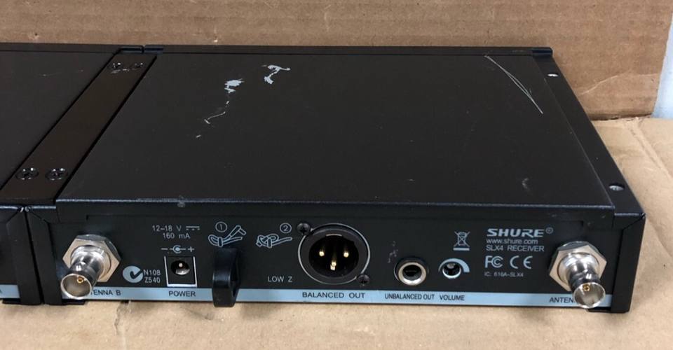 Shure SLX4 H5 518-542 MHz Wireless Receiver 🎶🎤TESTED FULLY FUNCTIONAL 🎤 ...