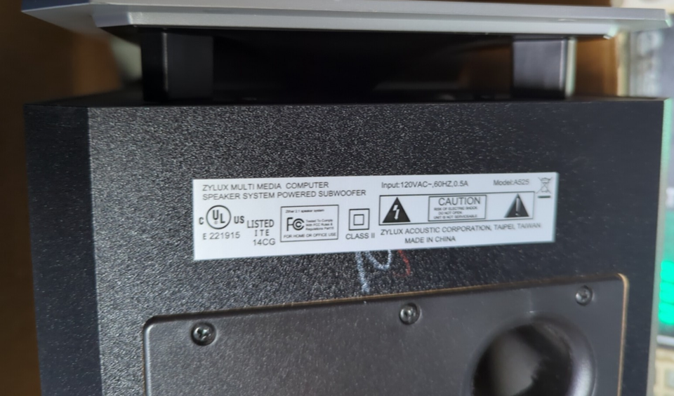 DELL ZYLUX MULTIMEDIA COMPUTER SPEAKER SYSTEM POWERED SUBWOOFER A525 | eBay