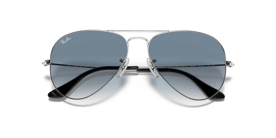 Ray-Ban Aviator Silver/Light Blue Gradient 58 mm Sunglasses RB3025 003 ...