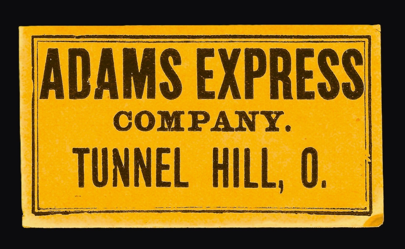 Original Adams Express Company Stamp - Tnnel Hill Ohio - Est from 1870 ...