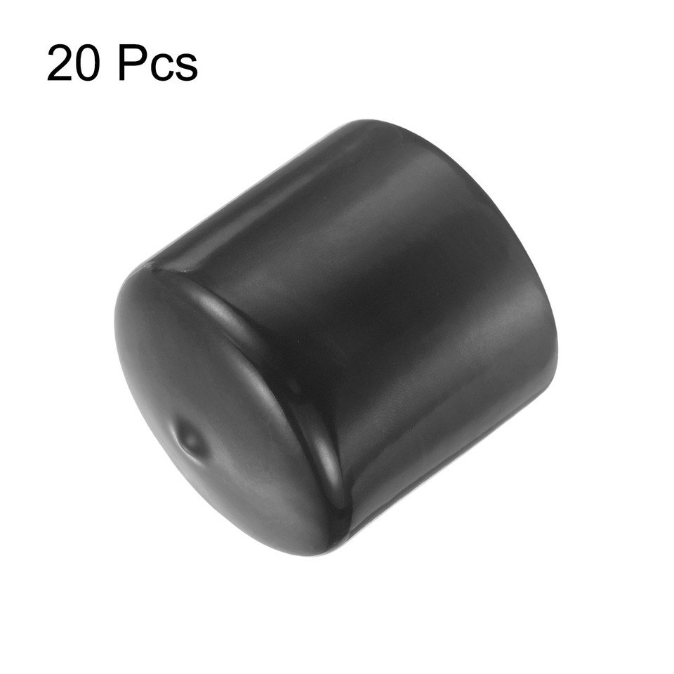 20pcs Rubber End Caps 47mm ID Round Tube Bolt Cap Screw Protectors Dark ...