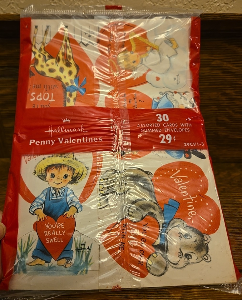 Vintage Hallmark 30 Penny Valentine Cards in UNOPENED Package | eBay