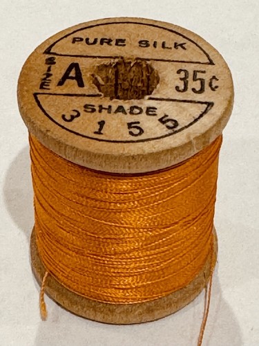 VTG Silk Thread BELDING CORTICELLI Bright Orange Fly Fishing Tying ...