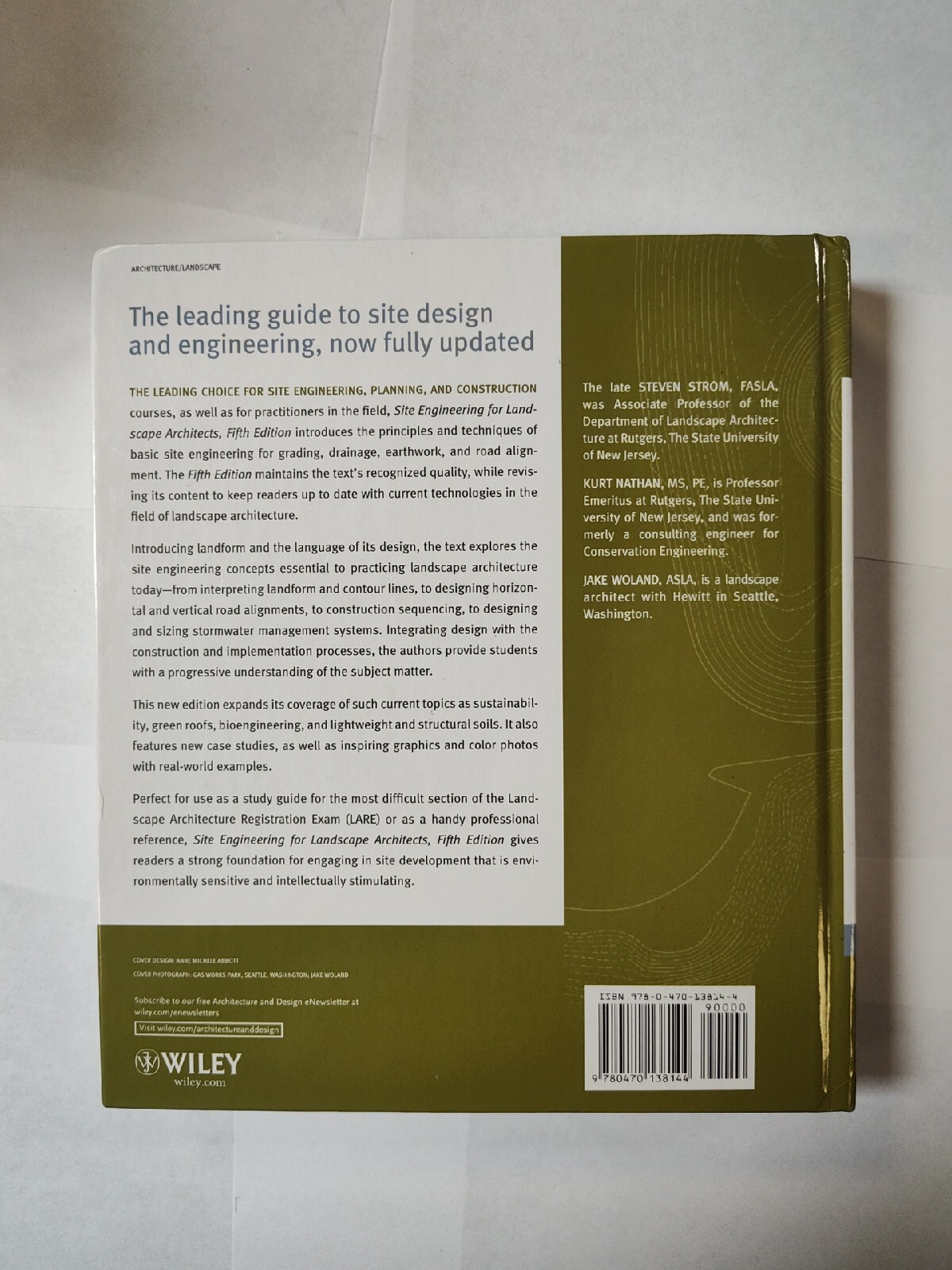 Site Engineering for Landscape Architects -Woland/Nathan/Strom USED ...