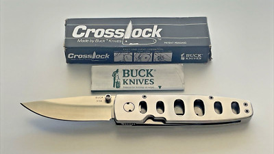 Buck 180EM CrossLock Stainless Folding Knife USA 1997 Limited Run 1/230 ...