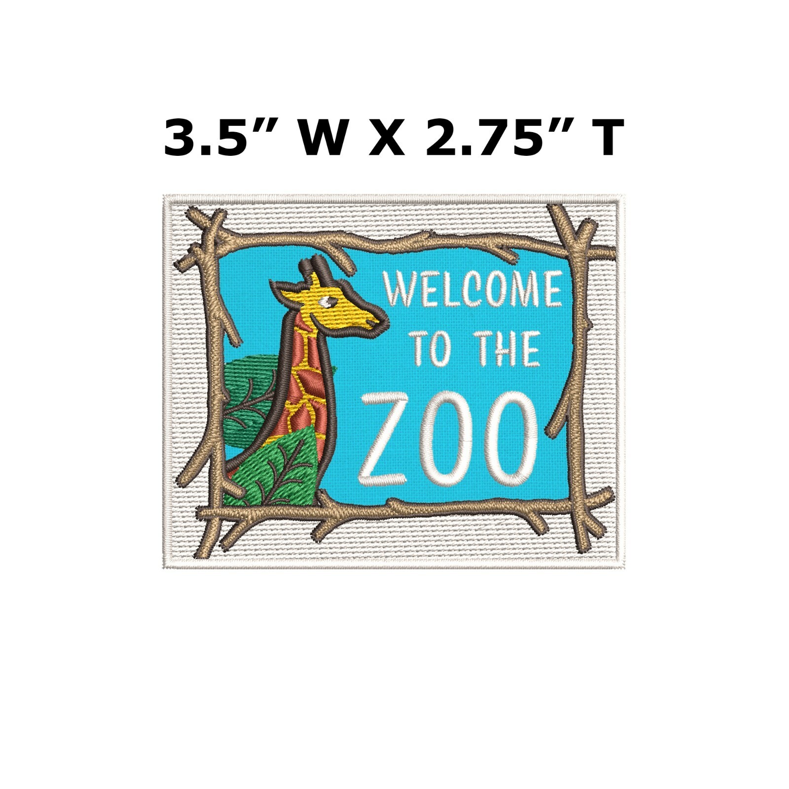 Welcome to the Zoo Patch Embroidered Iron-on Applique Nature Souvenir ...