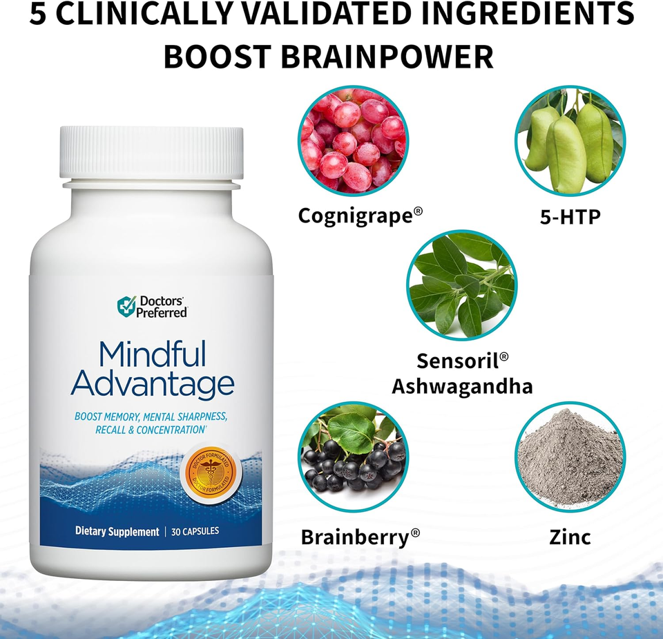 Mindful Advantage Brain Supplement for Memory and Focus - Boost Memory ...