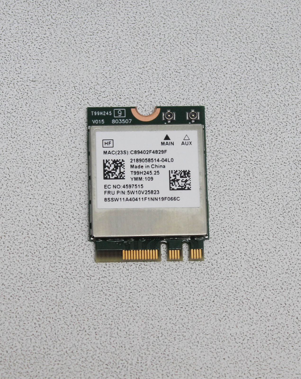 5W10V25823 Lenovo Wireless Lan Card Cmb Fxn Mt7921 M2 Flex 5-14Alc05 ...