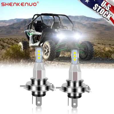 For CAN-AM OUTLANDER 400 450 500 650 800 2x 9003 HEADLIGHT LED LIGHT ...