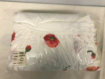 NEW DORMISETTE MADE GERMANY FULL SIZE DUST RUFFLE with POPPY FLOWERS ...