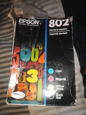 Genuine EPSON 802 Standard Capacity Black 802 Color Ink Combo Date: 12/ ...