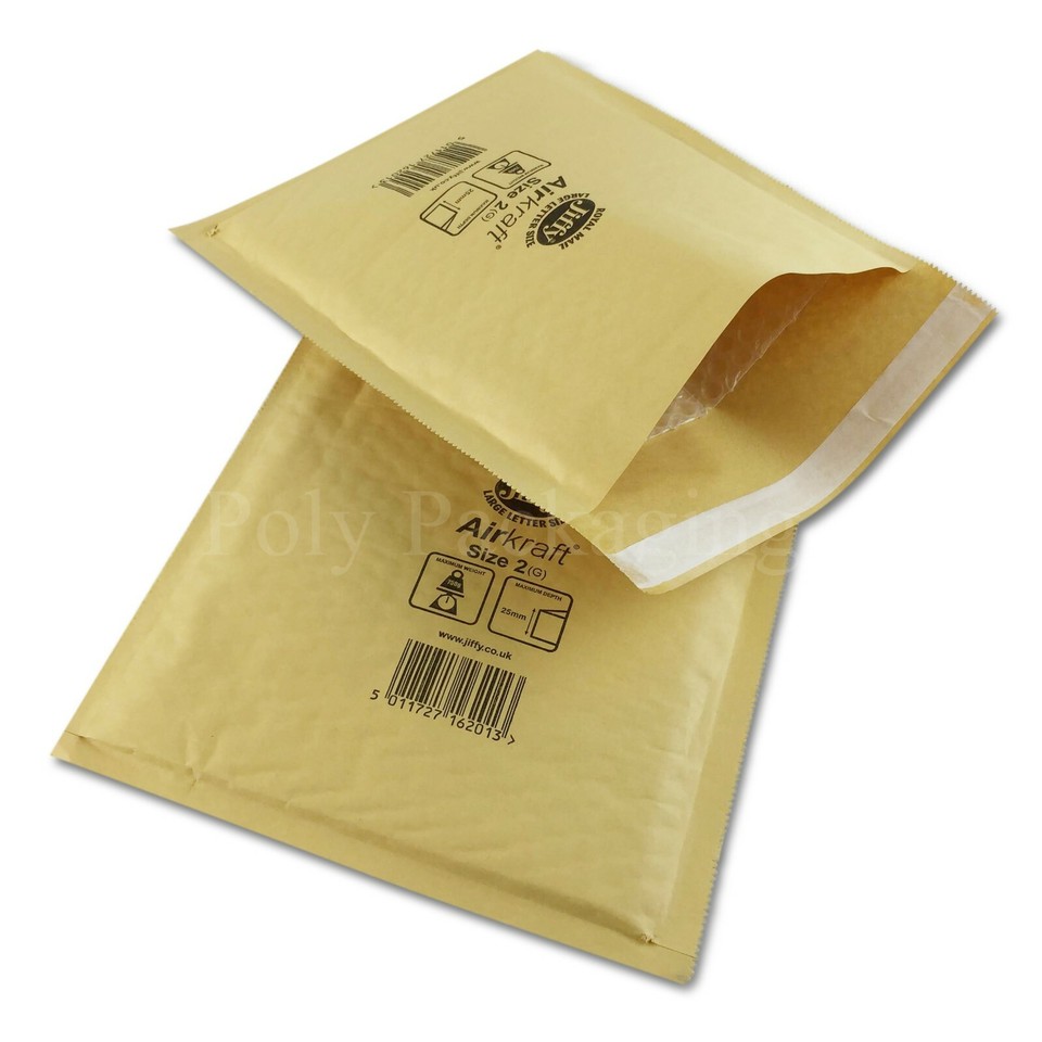 JIFFY GOLD ENVELOPES Bubble Padded Mailing Bags Large letter Any Size ...