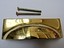 SOLID BRASS RECTANGULAR CUP DRAWER CUPBOARD CABINET WARDROBE DOOR PULL ...