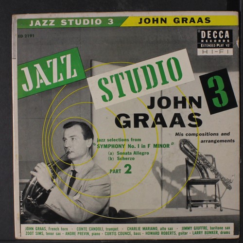 JOHN GRAAS: jazz studio 3 part 2 DECCA 7" Single 45 RPM | eBay