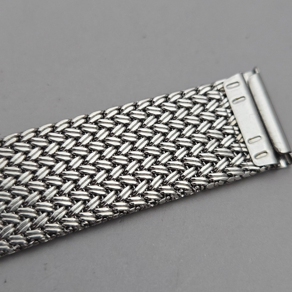 Stainless steel mesh woven pattern watch band/bracelet 16mm | eBay