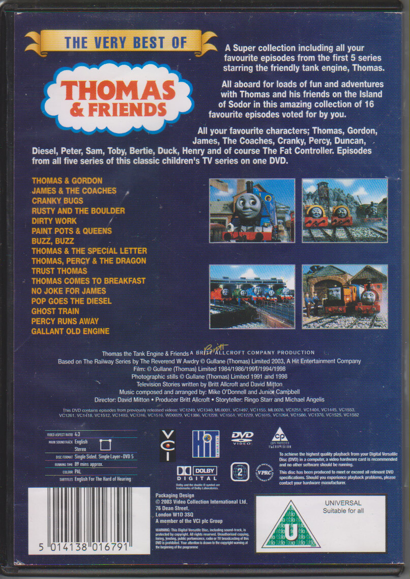 Thomas the Tank Engine and Friends UK Region 2 Pal DVDs ---- (select ...