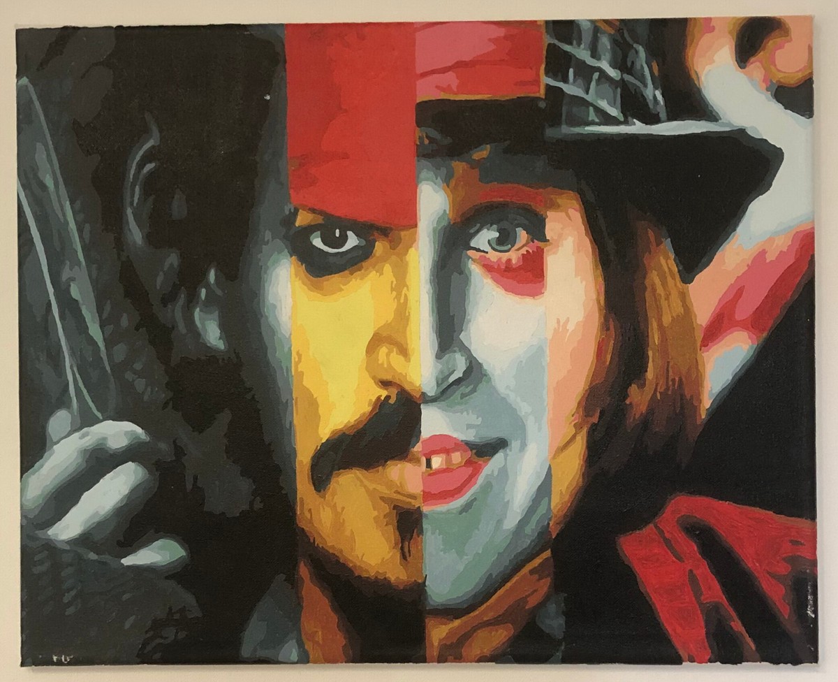 Johnny Depp Painting Johnny Depp Shares $2,494 Self Portrait Made