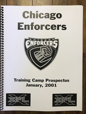 XFL CHICAGO ENFORCERS TRAINING CAMP PROSPECTUS 2001 | eBay