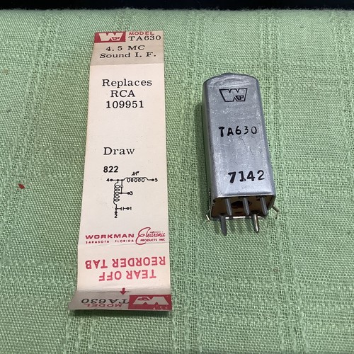 Workman TA630 Sound IF Transformer 4.5mHz (RCA 109951) | eBay