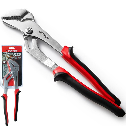 Dekton 300mm 12" Plumbers Soft Grip Waterpump Pipe Wrench Pliers Grips ...
