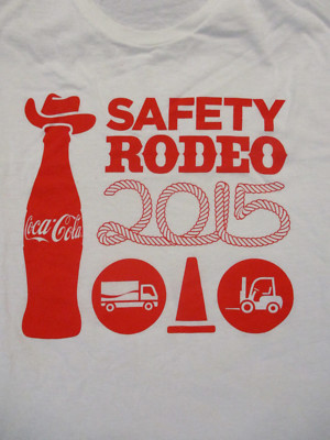 3XL white COCA COLA corporate event t-shirt - SAFETY RODEO 2015 | eBay