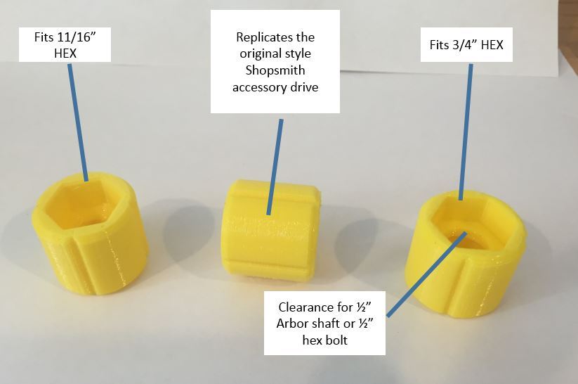 Shopsmith Power Coupler Coupling time saver stub | eBay