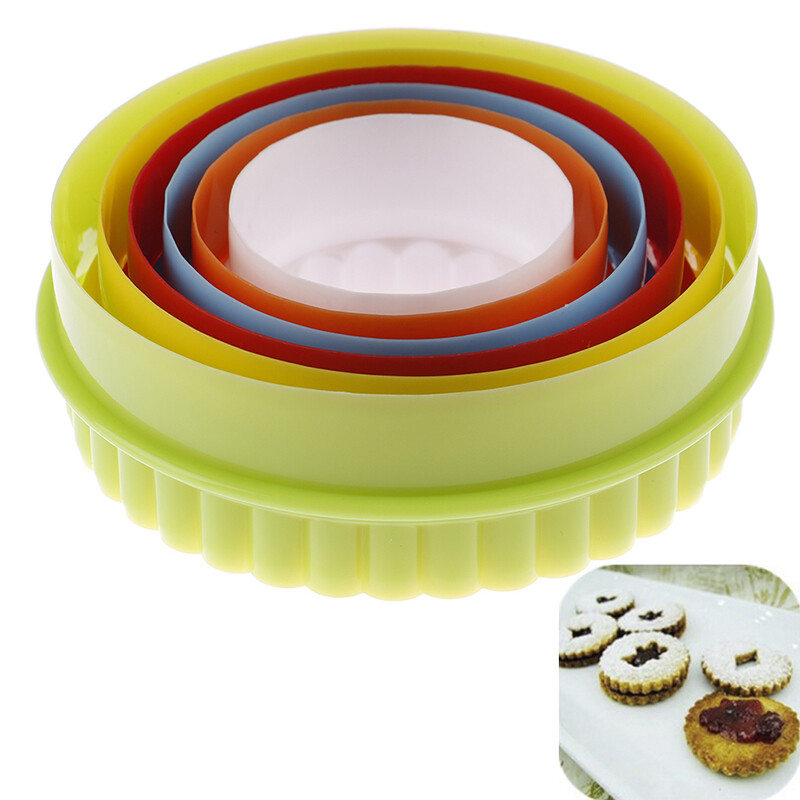 6Pcs Round/Flower Shaped Dough Cutting Tool Kitchen Gadgets Dumplings ...