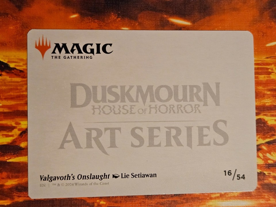 MTG Duskmourn VALGAVOTH'S ONSLAUGHT Art Series GOLD-STAMPED SIGNATURE ...