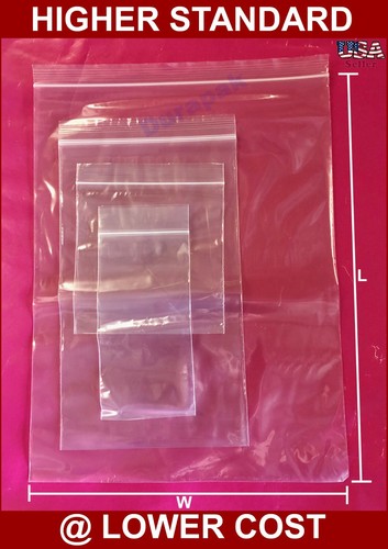 1000~ 8X12" 2 Mil Clear Zip Reclosable Zipper Lock Poly Bag Nuts Food ...