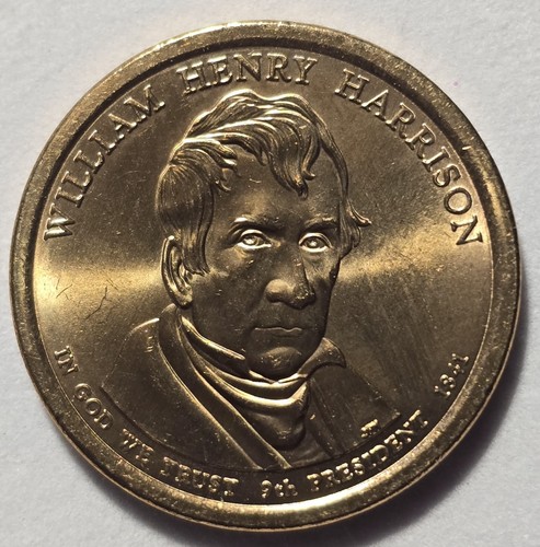 2009 D William Henry Harrison 1841 $1 Dollar Coin 8.0g Gold Color Error ...