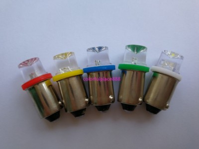 BA9S T11 GLOBES Red Yellow Blue Green White INVERTED LED AUTO LIGHT ...