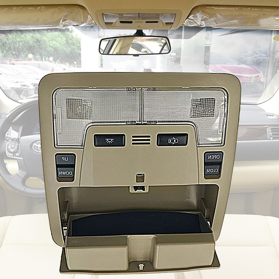 2012-2016 Toyota Camry Overhead Console with Sunroof Switches Storage Box