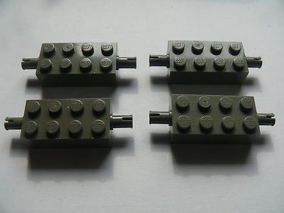 Lego 4 essieux gris fonce 6150 4116 6096 6094 / 4 old dark gray brick ...
