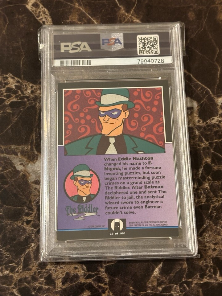 1993 Topps Batman Animated Series Riddler Trading Card #23 | PSA 9 ...