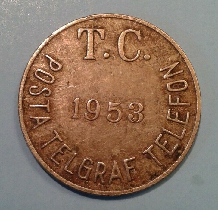 Turkey RARE Telephone token 1953 | eBay