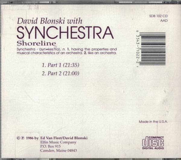 Shoreline by David Blonski with Synchestra (CD, 1995 Elfin Music ...