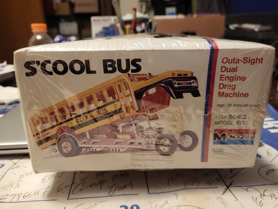 VINTAGE MONOGRAM MATTEL TOM DANIEL S’COOL BUS 1/24 SCALE MODEL CAR KIT ...
