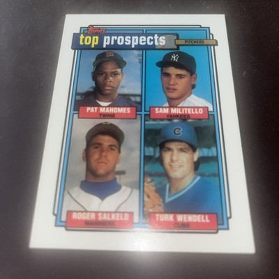 1992 Topps #676 Pat Mahomes / Militello / Salkeld / Wendell Gold Top ...