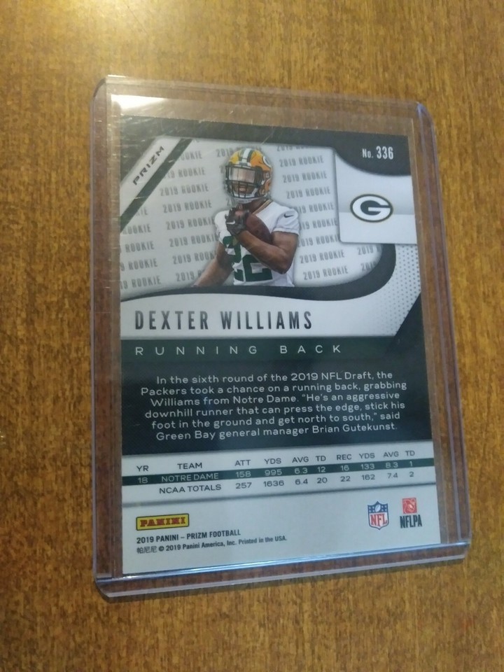 2019 Panini Prizm Dexter Williams RC SILVER PRIZM GREEN BAY PACKERS | eBay