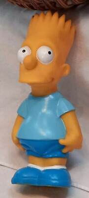 VINTAGE 1990 9' BART SIMPSON PIGGY BANK BLUE SHIRT STREET KIDS MATT ...